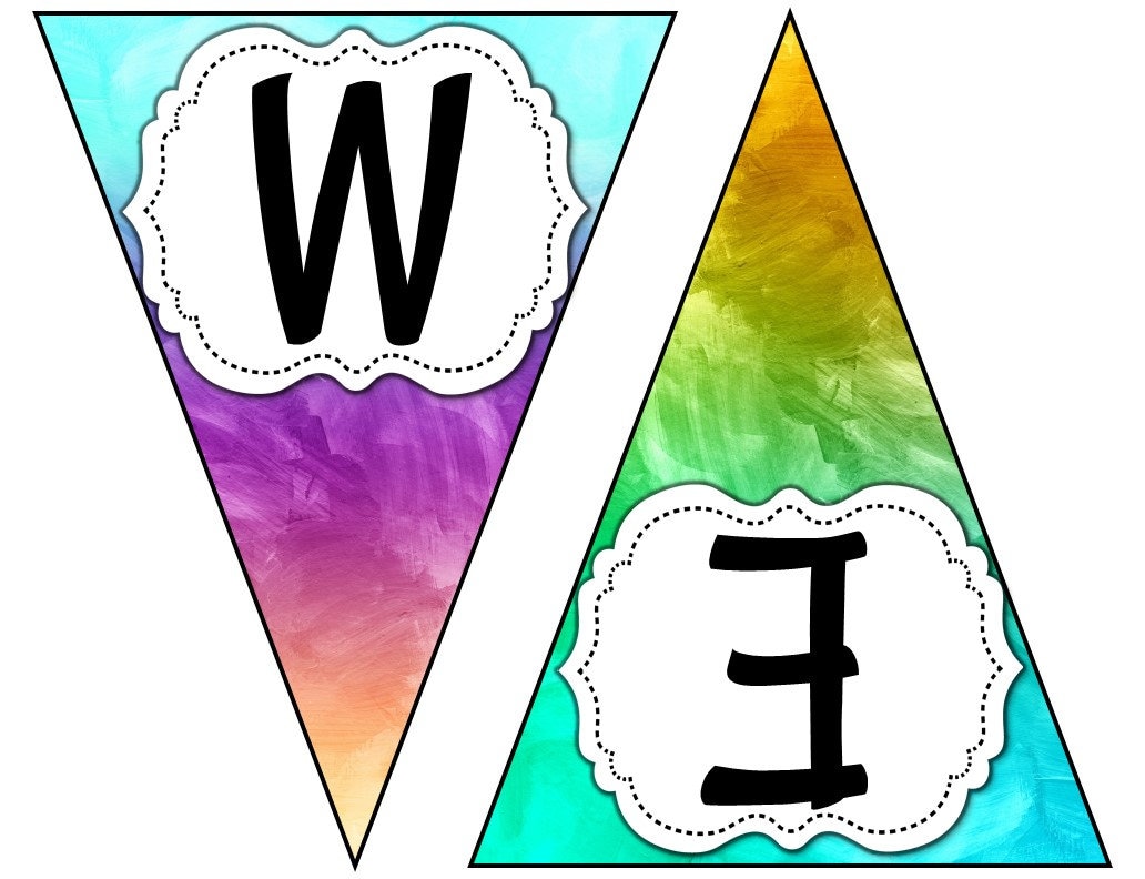 Printable Classroom Watercolor Welcome Banner Editable Bulletin Board ...