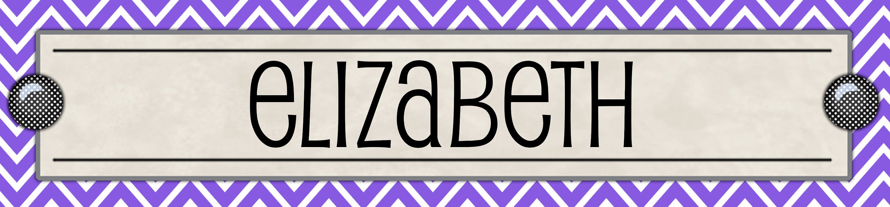 Printable Chevron Brights Desktop Nameplates - Wall Labels - Name Tags ...