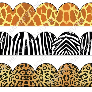 Animal Print Bulletin Board Borders | Safari Classroom Borders - Etsy