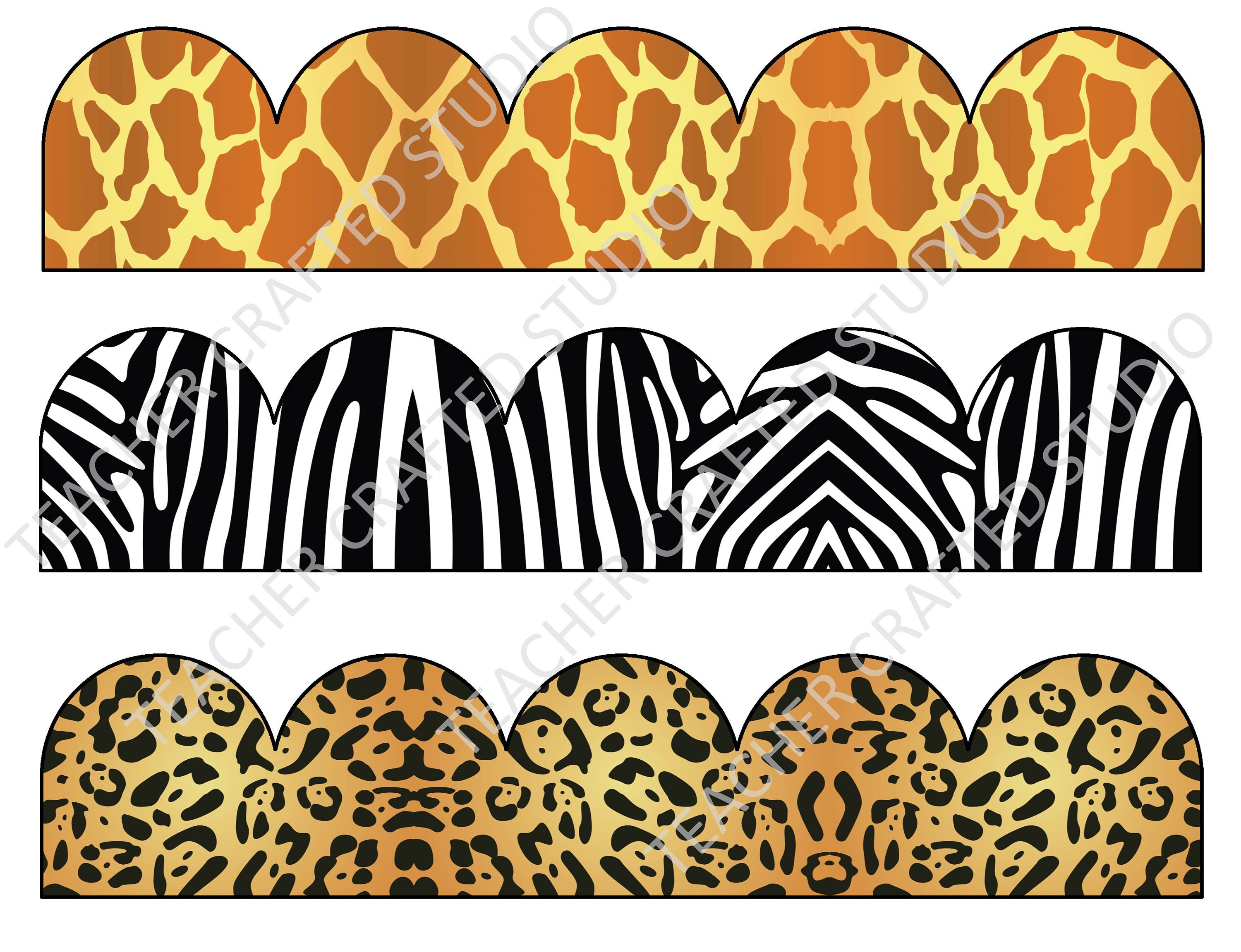 Animal Print Bulletin Board Border