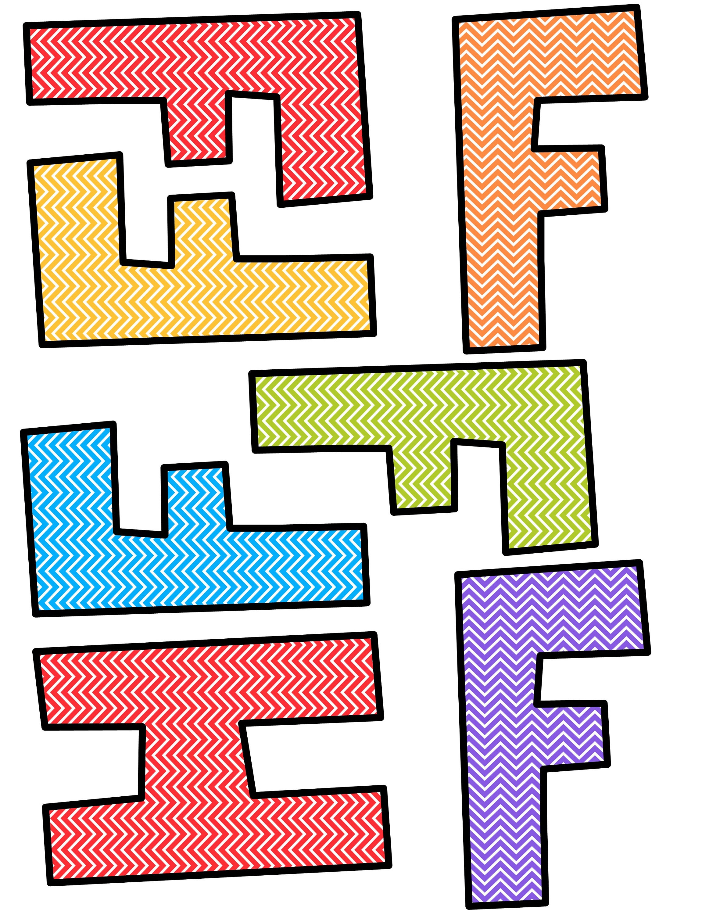 Chevron Bulletin Board Letters | 4" Classroom Cut Out Letters ...