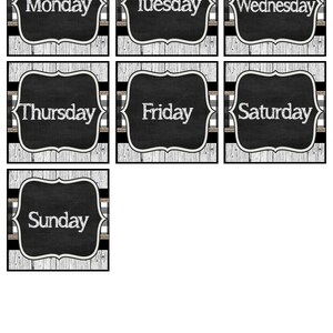 Rustic Farmhouse Buffalo Plaid Mini Calendar Set | Classroom Calendar ...