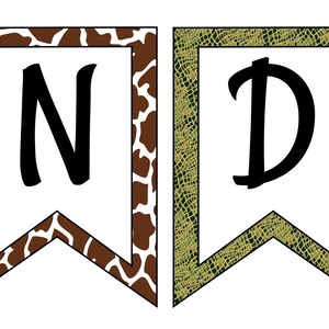 Printable Animal Print Welcome Banner - Editable Bulletin Board Banner ...