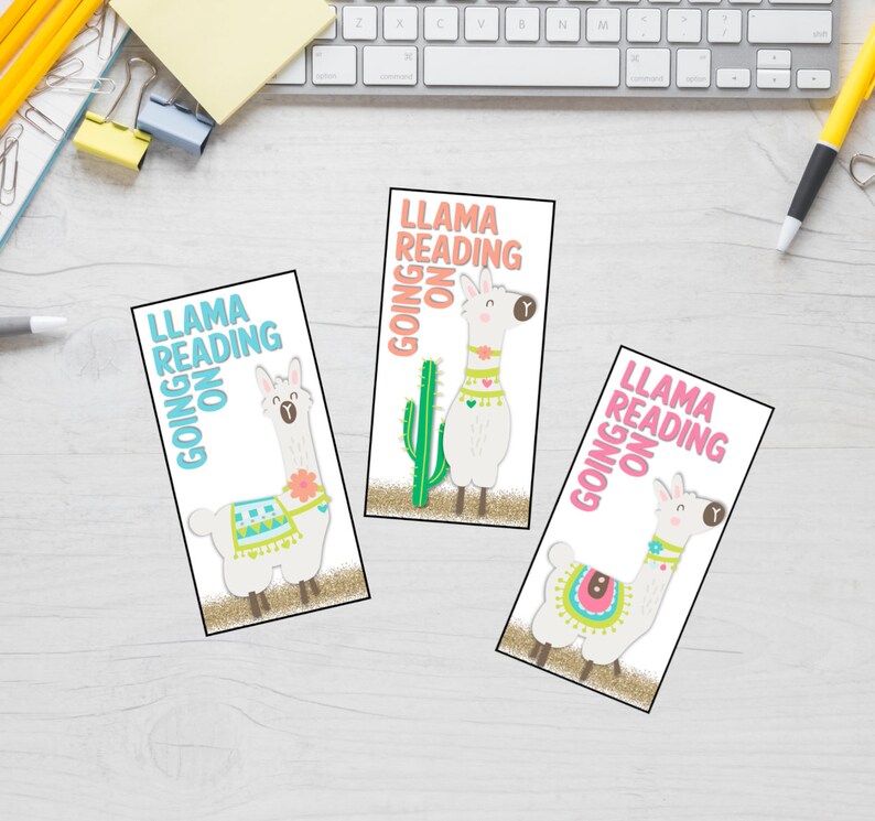 Printable Llama Bookmarks - Llama Birthday - Classroom Bookmarks ...