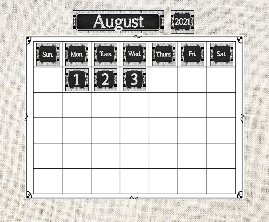 Simple Floral Black and White Calendar Poster | 18x24 Calendar Poster ...