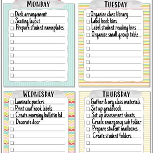 Printable Rainbow Sunshine Teacher To-do Lists | Daily to Do Lists - Etsy
