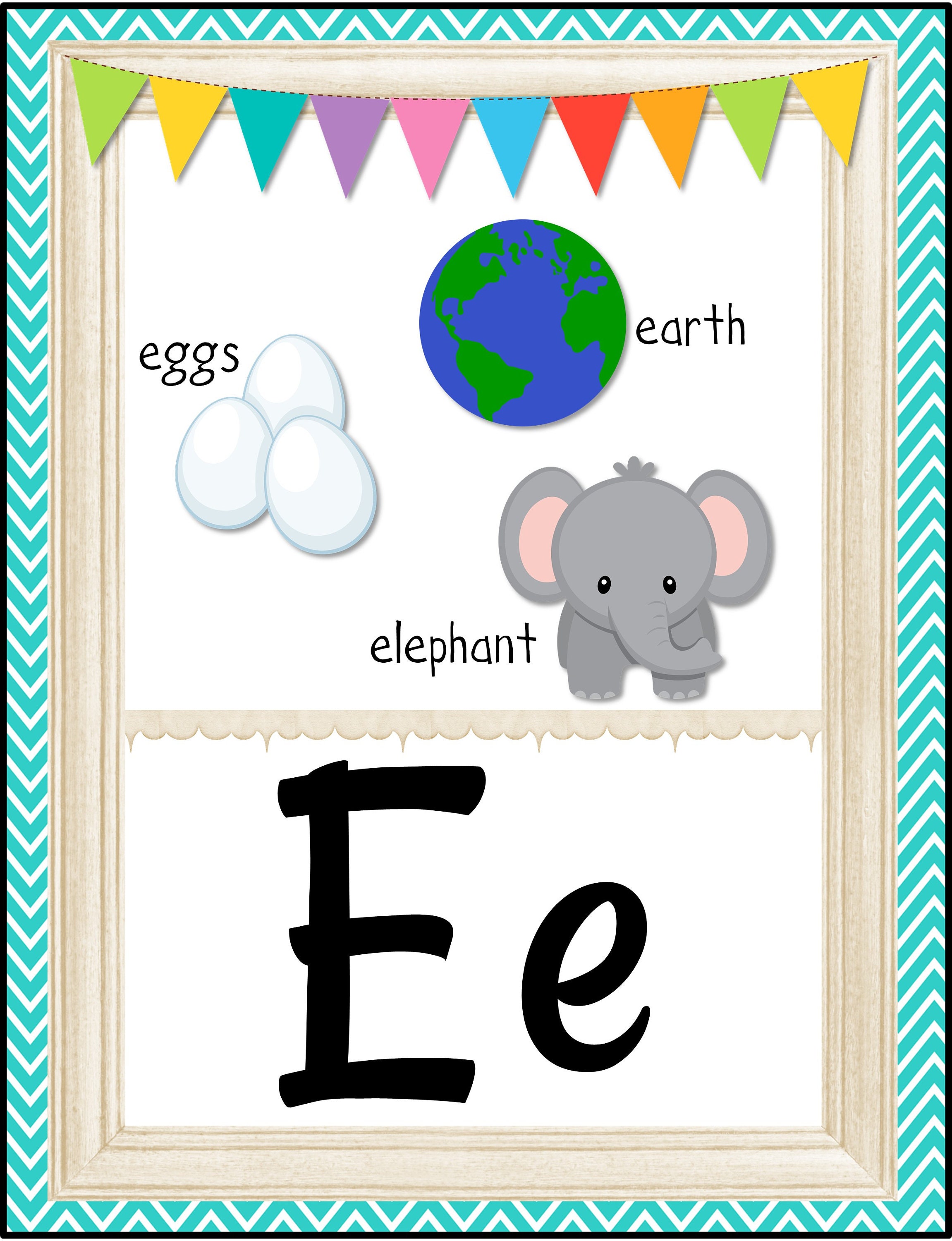 Chevron Alphabet Posters Alphabet Images and Words Instant Digital ...