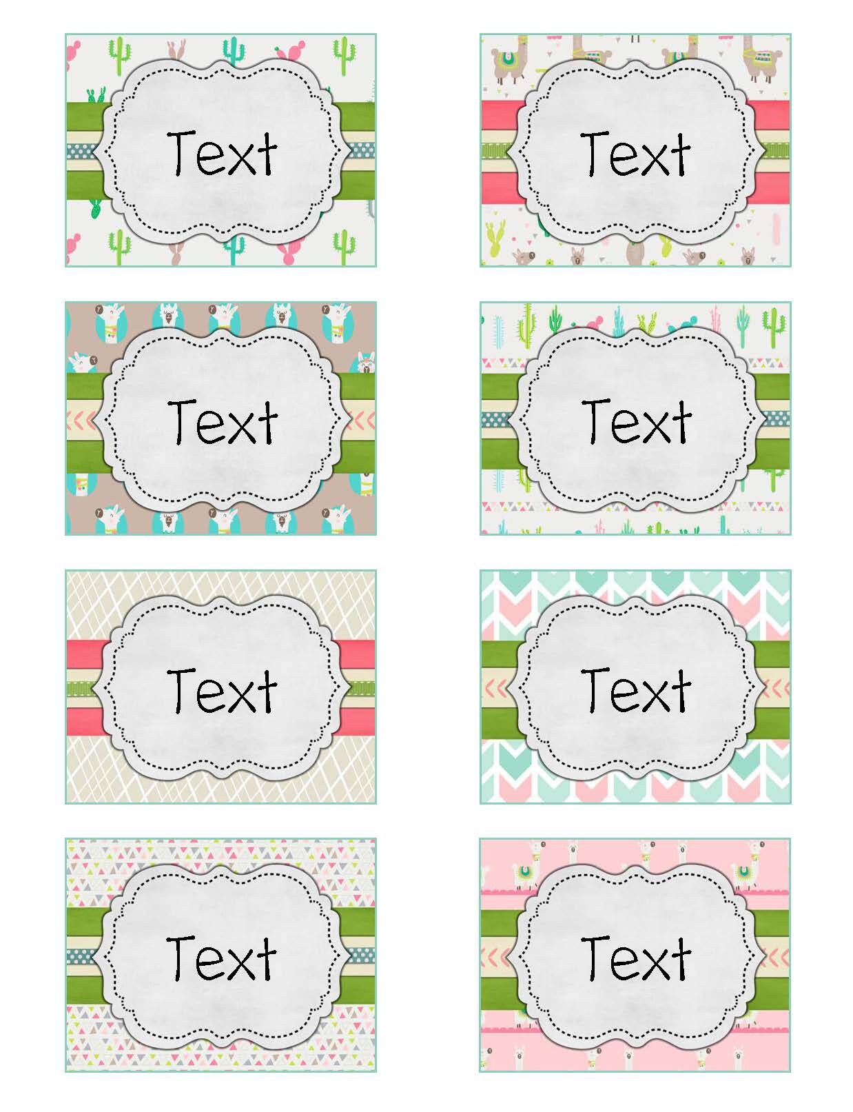 Printable Pink Llama Tags - Editable Organizational Tags - Classroom ...