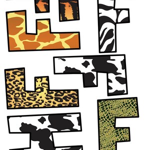 Animal Print Bulletin Board Letters | Classroom Cut Out Letters ...