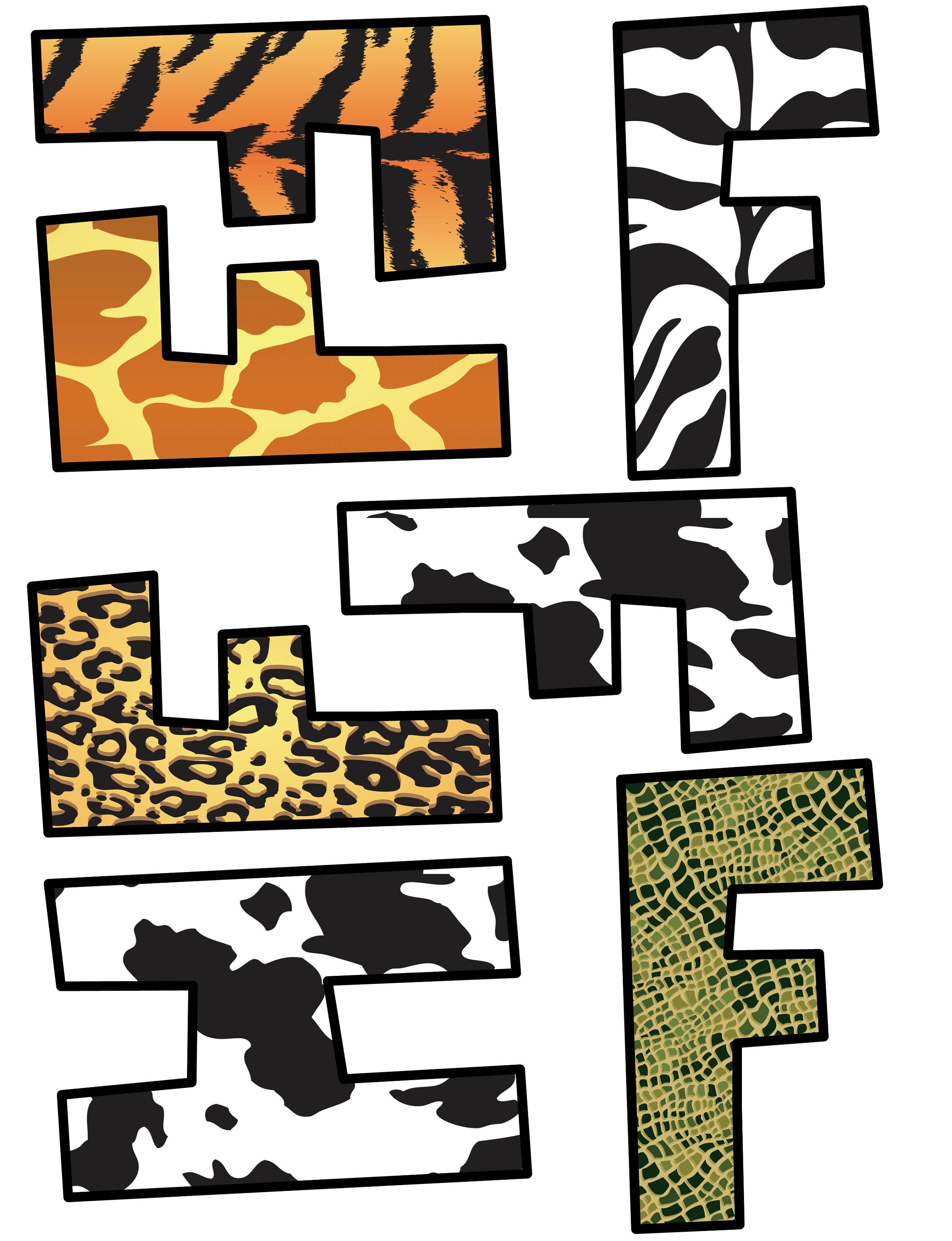 Animal Print Bulletin Board Letters Classroom Cut Out - Etsy