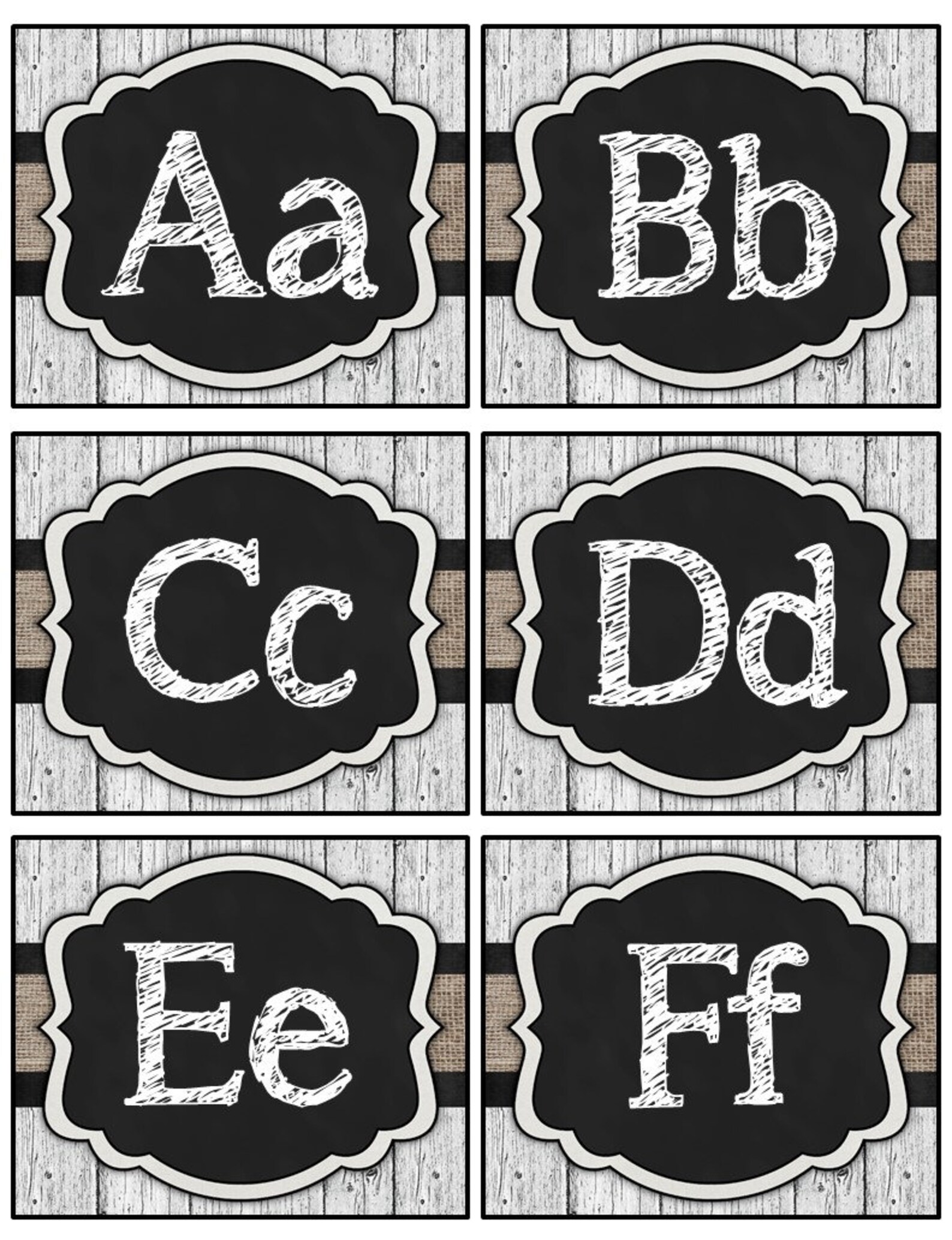 Rustic Farmhouse Classroom Word Wall Set Banner and Editable - Etsy