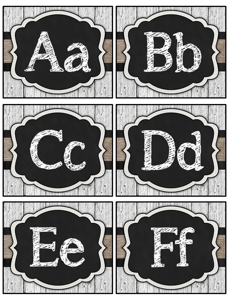 Rustic Farmhouse Classroom Word Wall Set Banner and Editable - Etsy