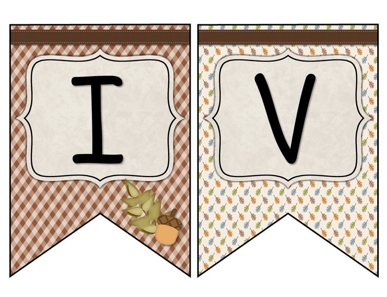 Printable Thanksgiving Banner - Holiday Banner - Fall Banner ...