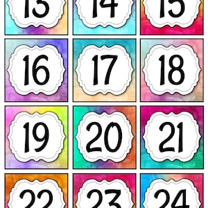 Watercolor Mini Calendar Set | Classroom Calendar | Pocket Calendar - Etsy