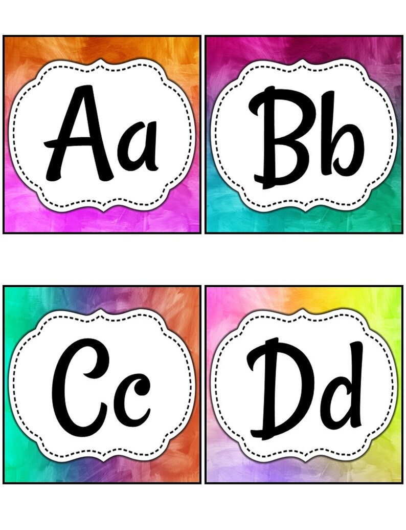 Watercolor Classroom Decor Word Wall Set Banner and Editable - Etsy