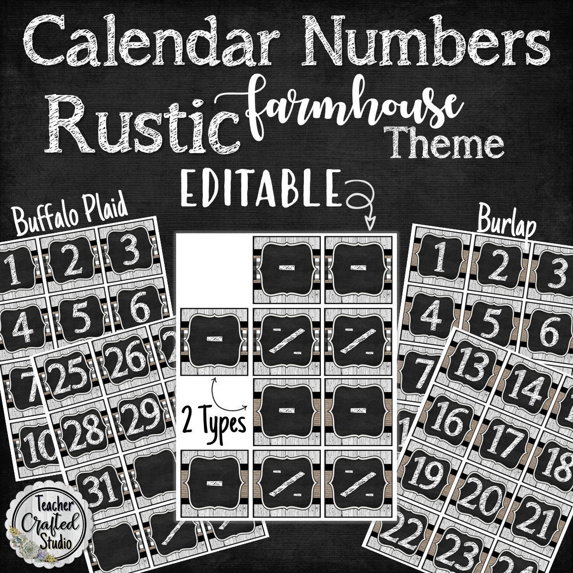 Calendar Numbers - Classroom Numbers - Editable Numbers - Back to ...
