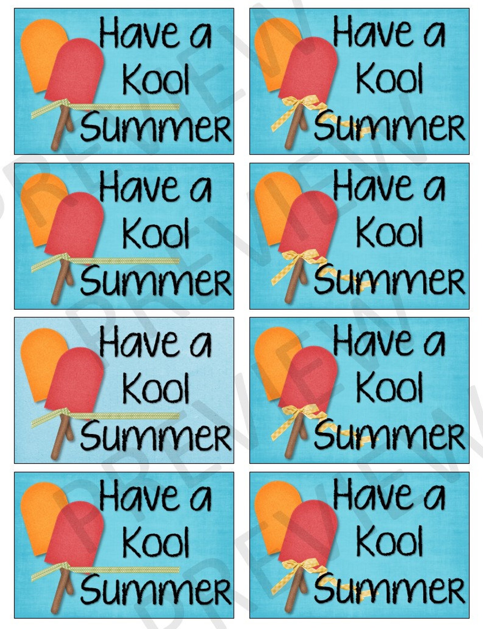 End of Year Summer Popsicle Tags - School Tags - Teacher Resources ...