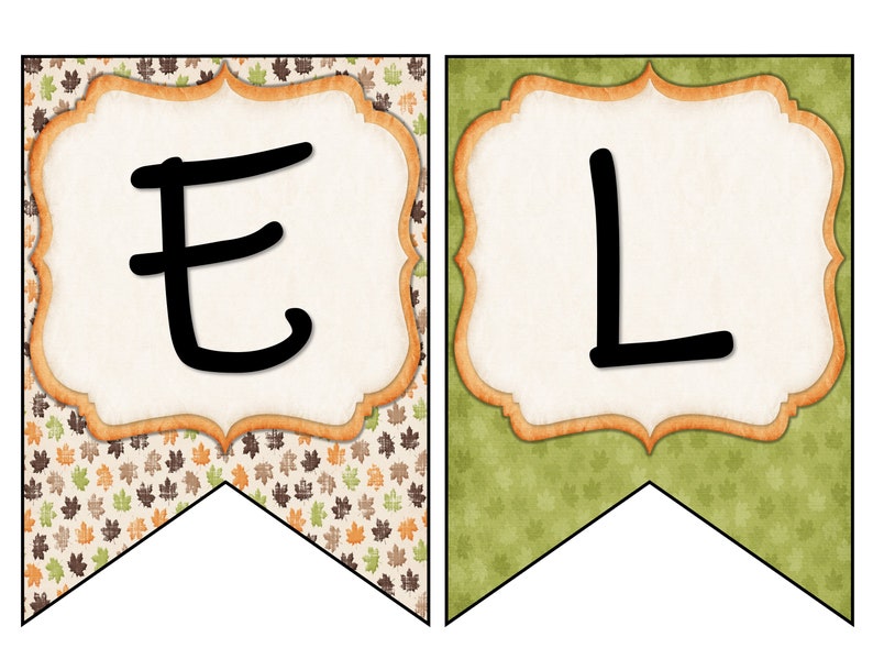 Printable Hello Fall Banner Fall Leaves Banner Fall Banner Bulletin ...