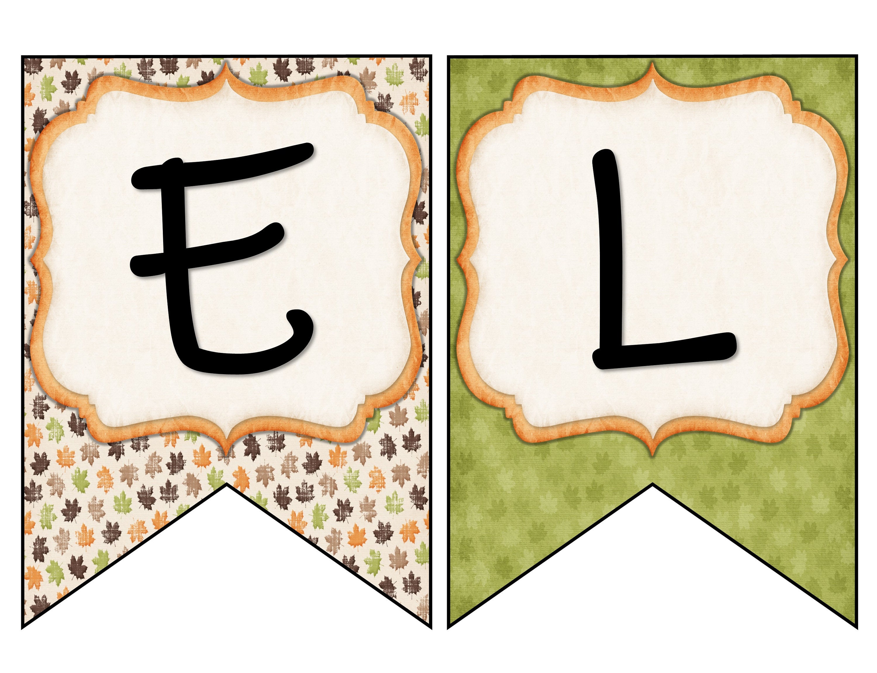 Printable Hello Fall Banner - Fall Leaves Banner - Fall Banner ...