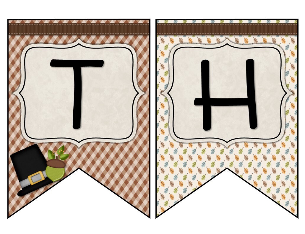 Printable Give Thanks Banner - Holiday Banner - Fall Banner - Classroom ...