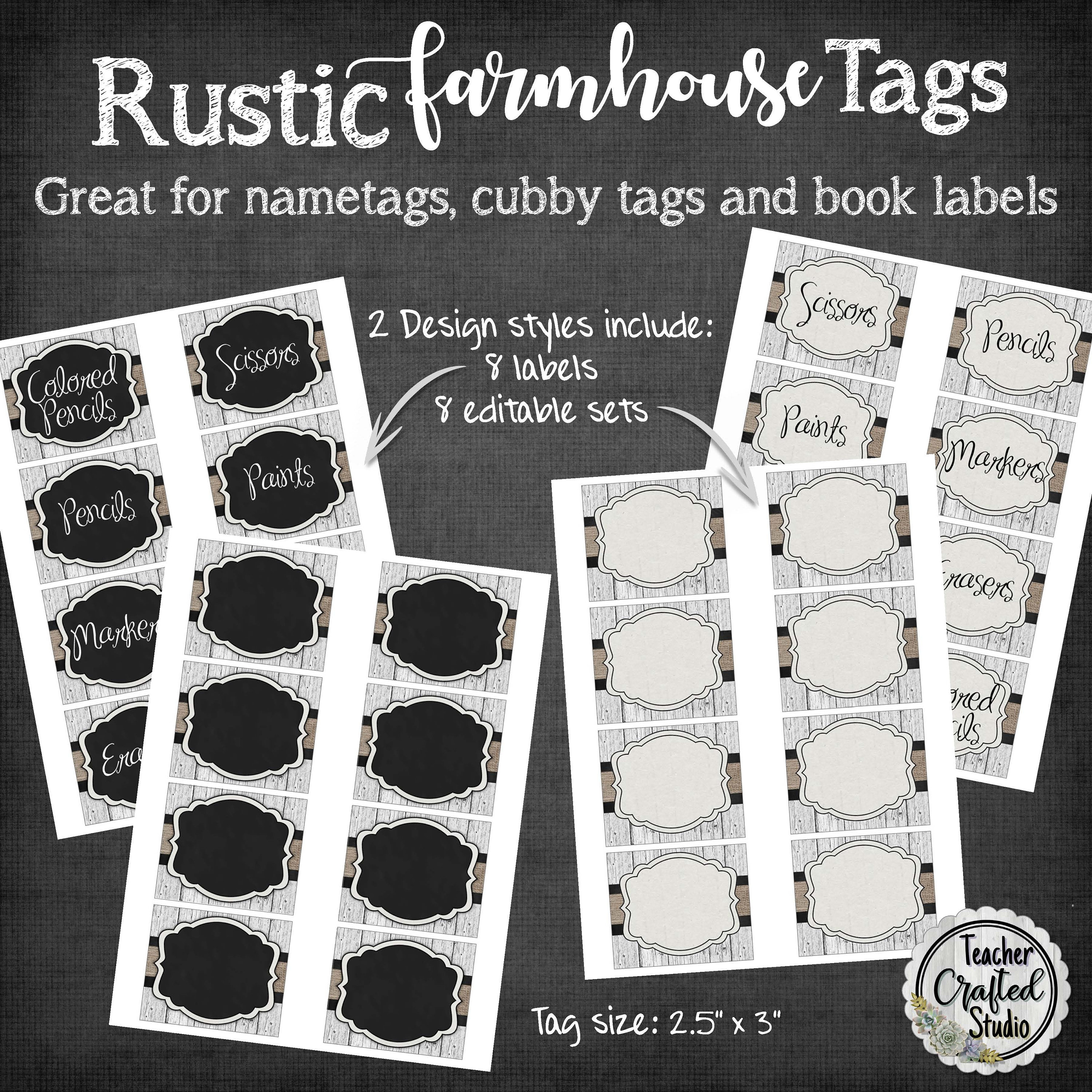 Rustic Farmhouse Essentials Bundle | Welcome Banner | Word Wall | Name ...