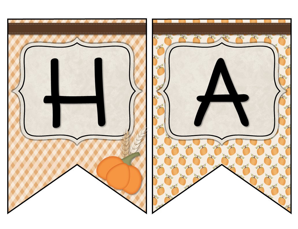 Printable Thanksgiving Banner - Holiday Banner - Fall Banner ...
