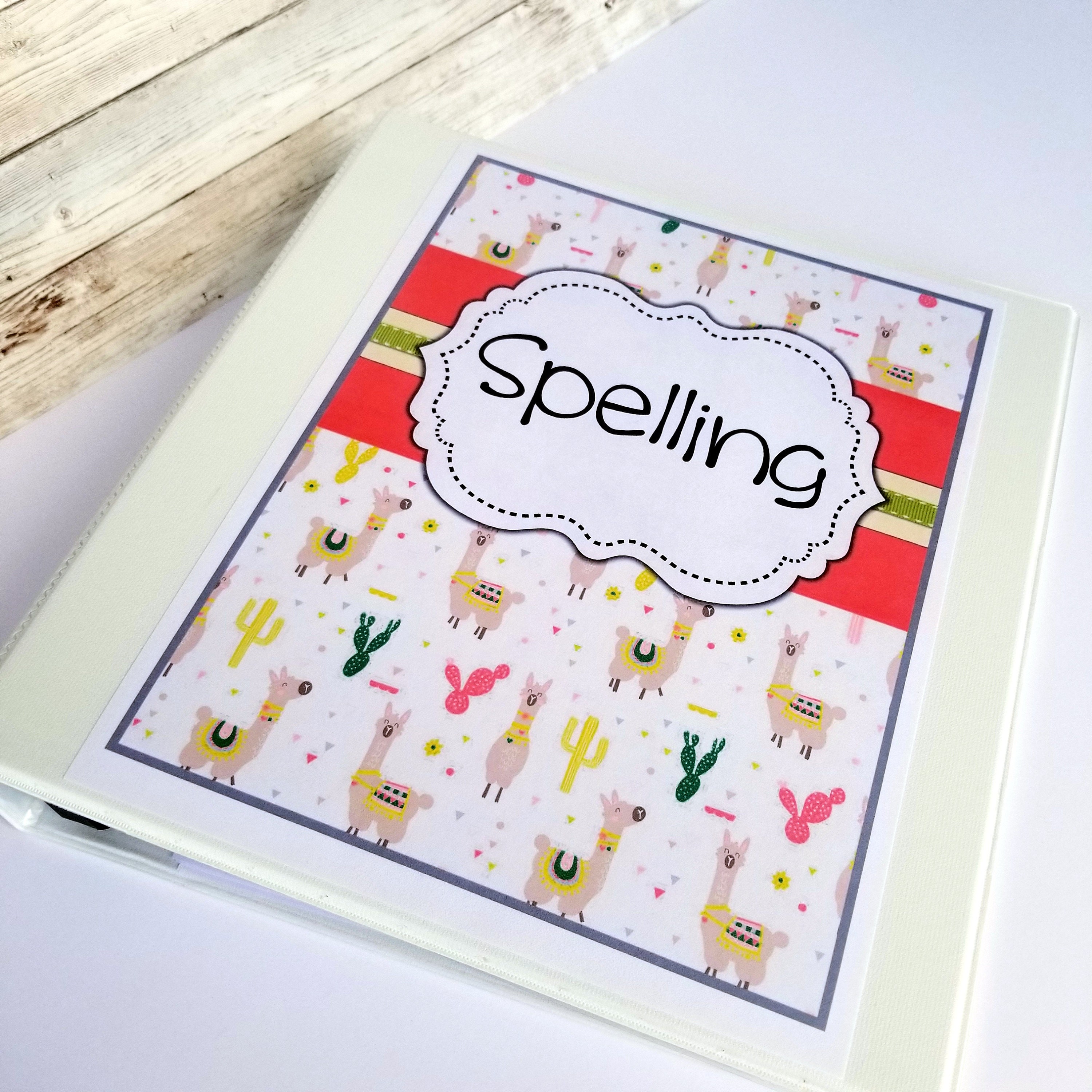 Pink Llama Editable Binder Covers Spines and Tags Printable Classroom ...