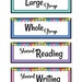 Rainbow Chevron Schedule Cards and Times Editable Classroom - Etsy