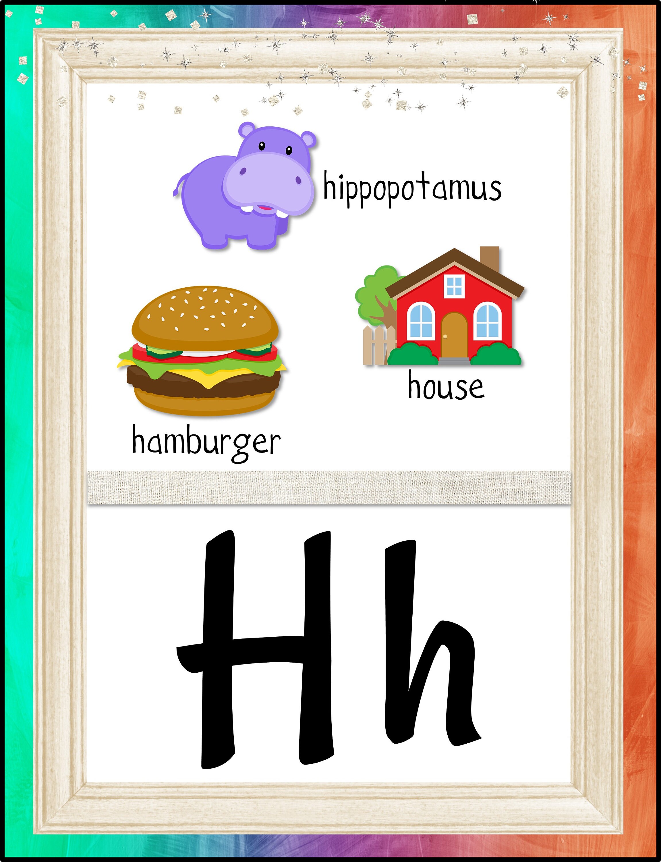 Watercolor Decor Alphabet Posters Alphabet Pictures and - Etsy