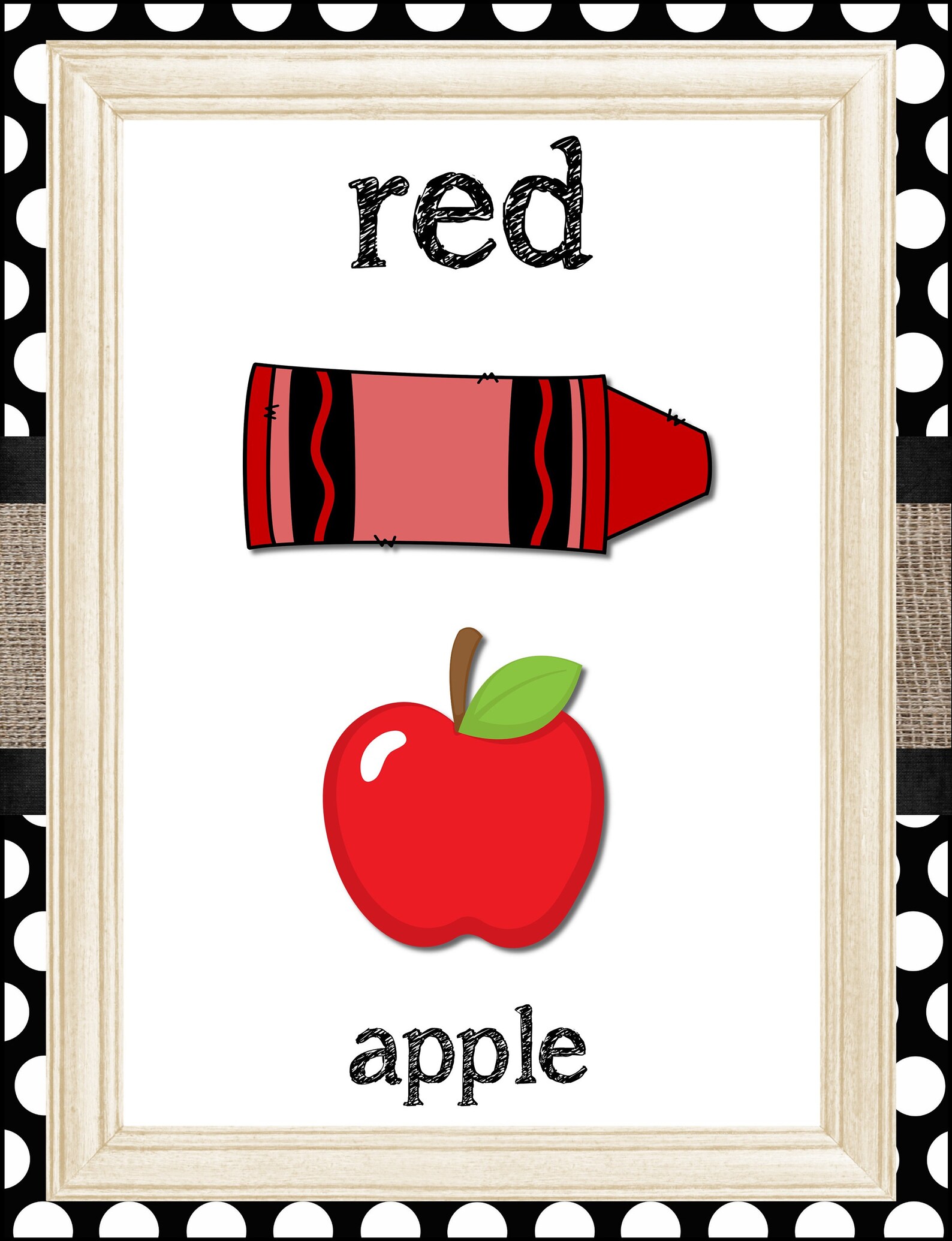 Rustic Burlap Farmhouse Color Posters | Classroom Posters | Farmhouse ...