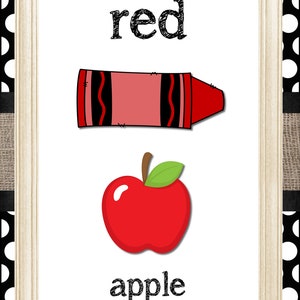 Rustic Burlap Farmhouse Color Posters | Classroom Posters | Farmhouse ...