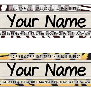 Printable Animal Print Desktop Nameplates | Classroom Labels | Editable ...