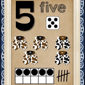 Western Theme Number Posters 0-20 - Ten Frames Posters - Instant ...