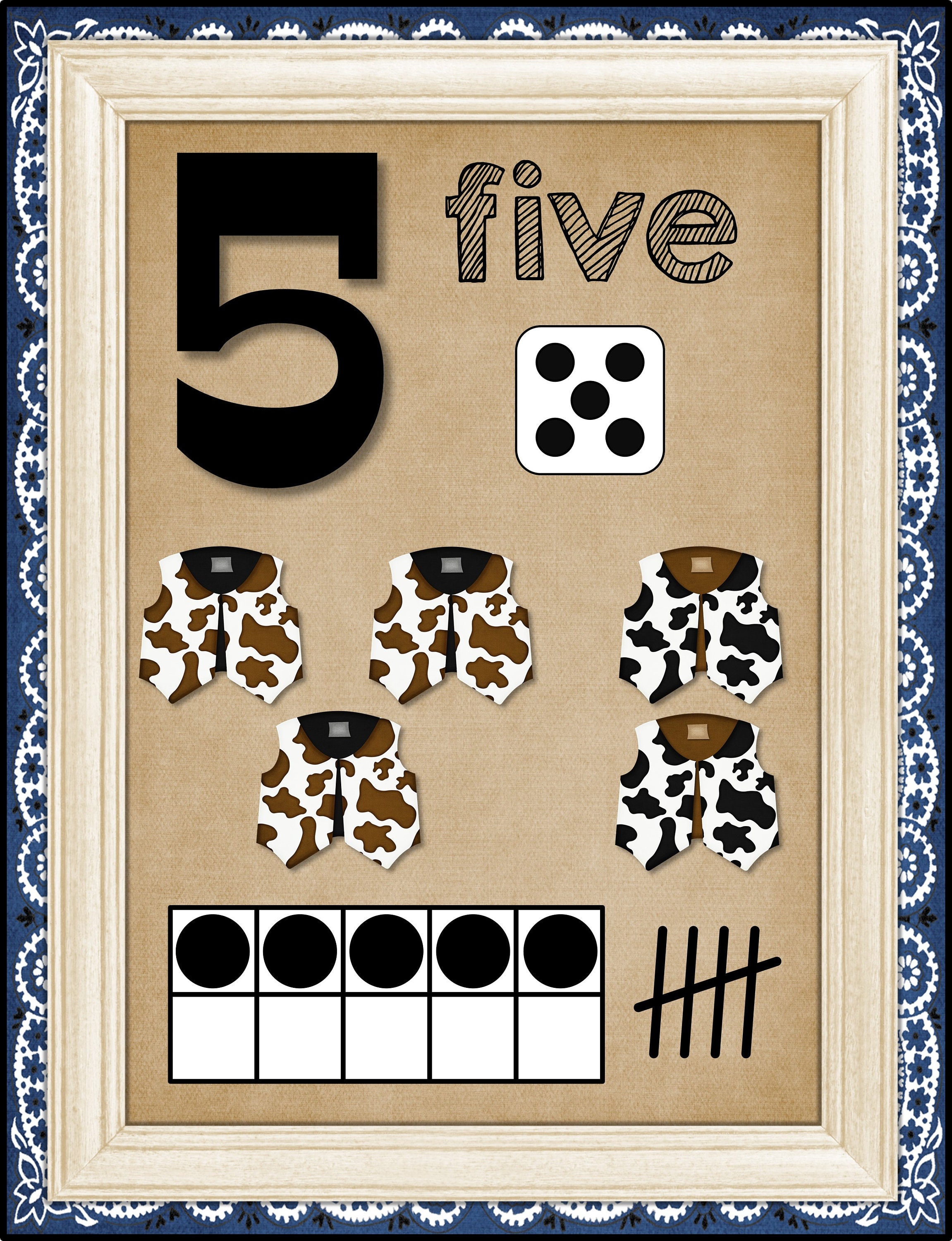 Western Theme Number Posters 0-20 - Ten Frames Posters - Instant ...