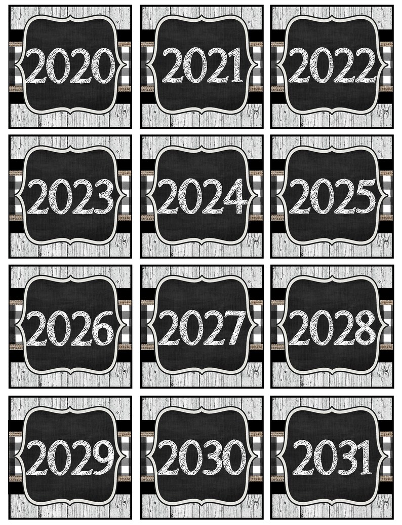 Rustic Farmhouse Buffalo Plaid Mini Calendar Set | Classroom Calendar ...