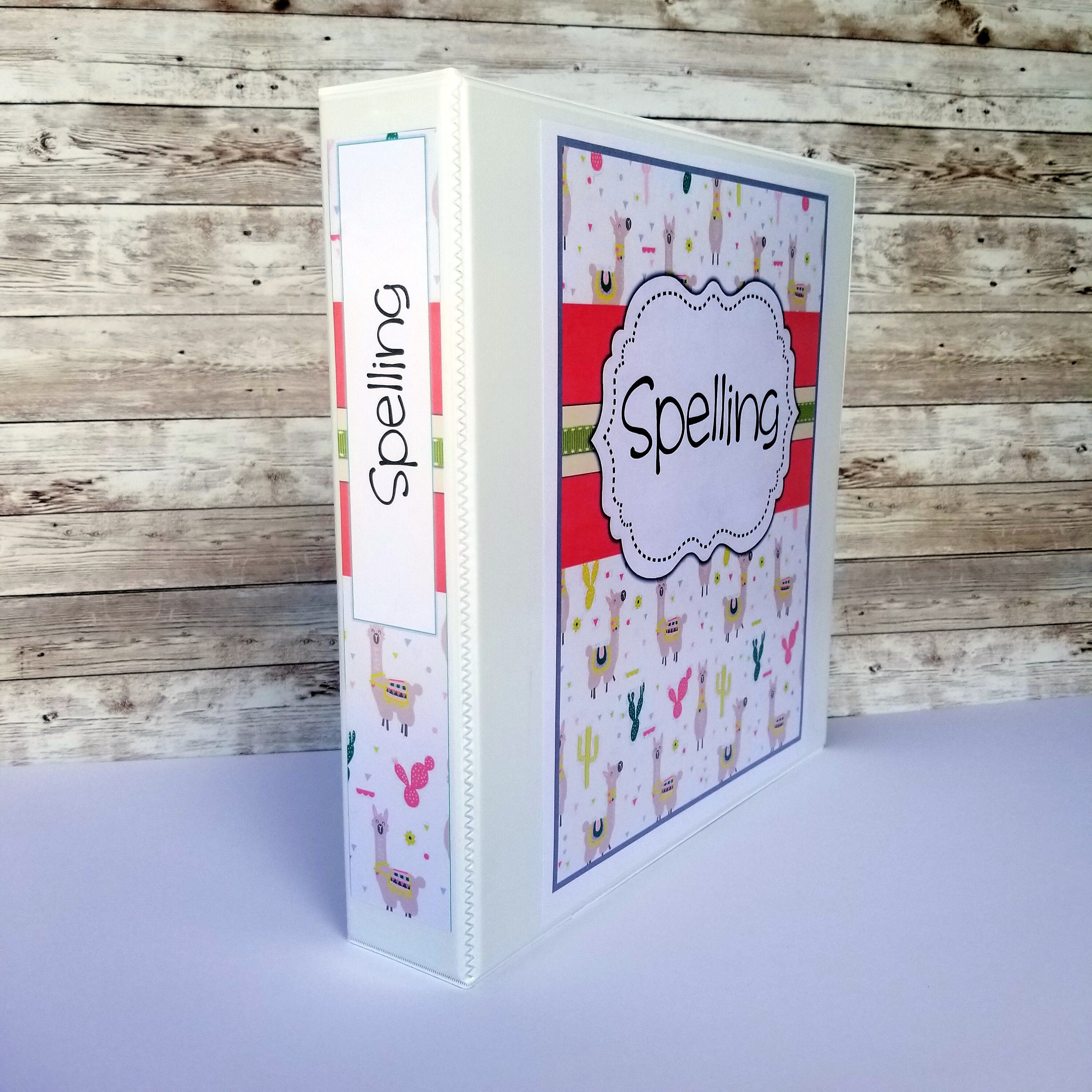 Pink Llama Editable Binder Covers Spines and Tags Printable Classroom ...