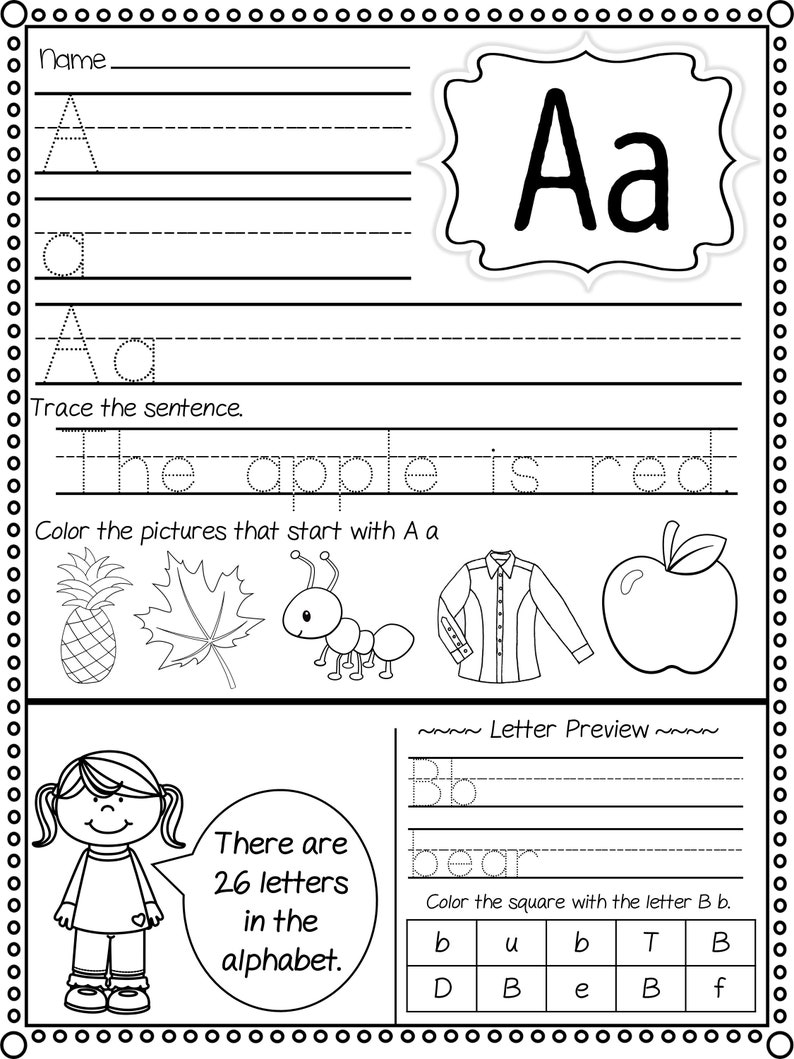 Printable ABC Worksheets | Alphabet Morning Work | No Prep Worksheets ...