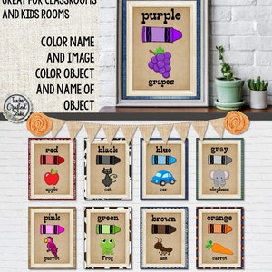 Western Theme Printable Color Posters | Downloadable Colors Posters ...