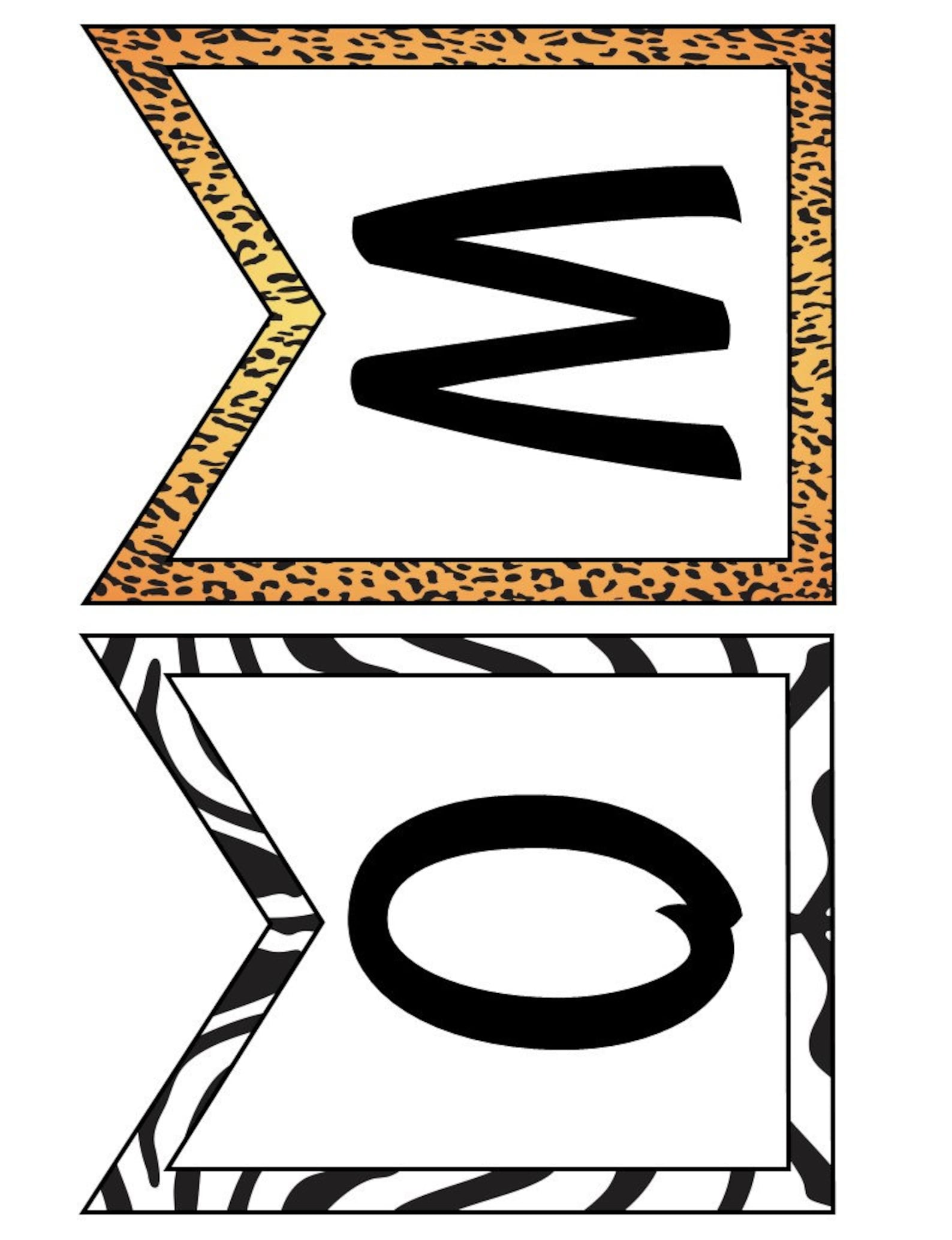 Animal Print Word Wall Classroom Set | Banner and Editable Cards ...