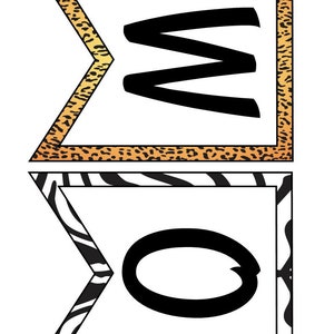 Animal Print Word Wall Classroom Set | Banner and Editable Cards ...