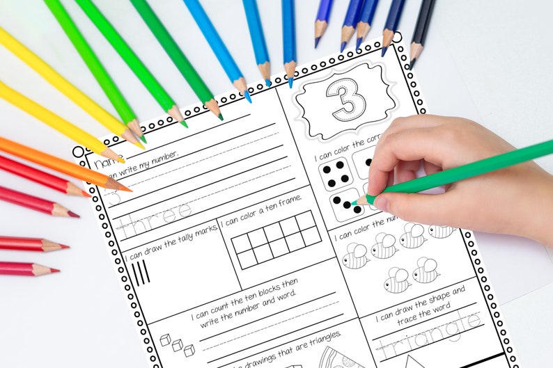 Number Work Worksheets 1-20 | Print and Go | Geometry | Addition | Ten ...