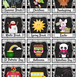 Rustic Farmhouse Buffalo Plaid Mini Calendar Set | Classroom Calendar ...