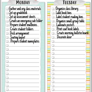 Printable Rainbow Sunshine Teacher To-do Lists | Daily to Do Lists - Etsy