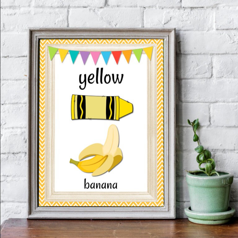 Chevron Color Posters Classroom Posters Rainbow Classroom Decor - Etsy