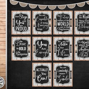 Rustic Farmhouse Inspirational Posters | Classroom Posters | Rustic ...
