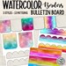 Watercolor Bulletin Board Borders | Watercolor Party Banner | Summer ...
