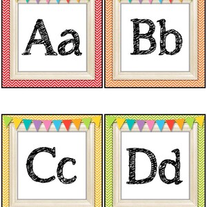 Rainbow Chevron Word Wall Classroom Set | Banner and Editable Cards ...