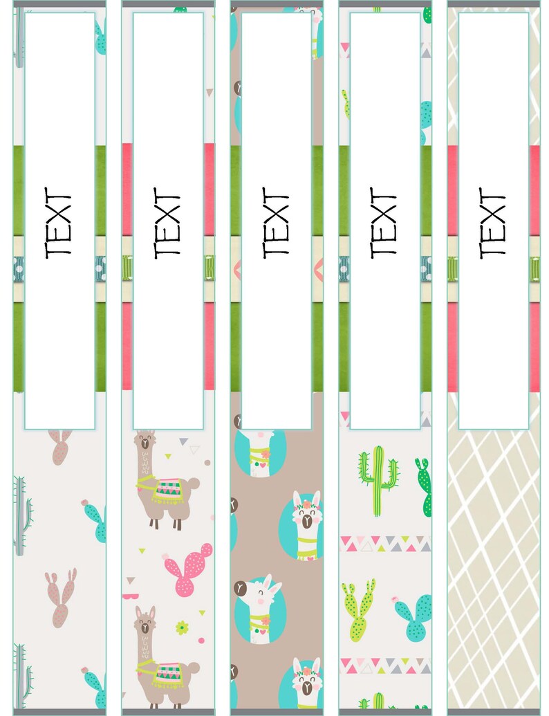 Pink Llama Editable Binder Covers Spines and Tags Printable Classroom ...
