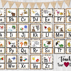 Animal Print Alphabet Posters - Alphabet Images and Words - Instant ...