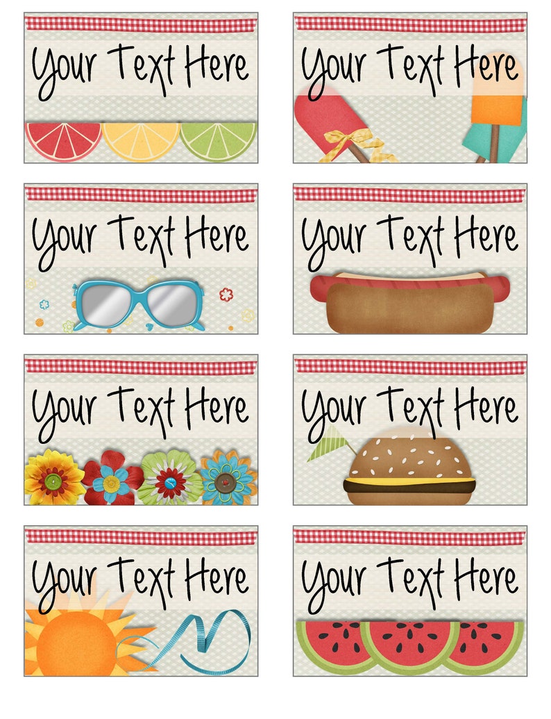 Printable Summer Fun Tags - Editable Organizational Tags - End of Year ...